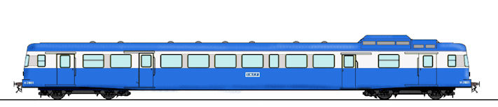 France.2.[1435].Autorail.SNCF.X2800 bleu.Dessin et vignette ...